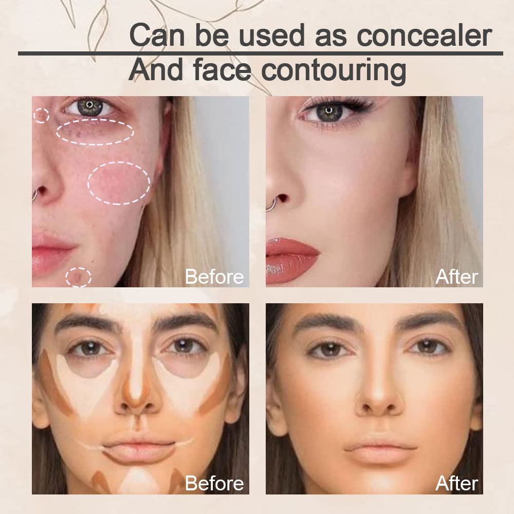 2 Pcs Professional Cream Cream Concealer Makeup Palette.Natural Medium Beige Mixing Color Correcting Concealer Palette.Waterproof Cream Cover Up…