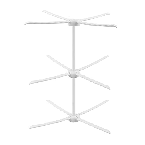2Pcs Collapsible Pasta Drying Rack, Food Grade Plastic Fondant Sugar Flower Drying Rack Flower Drying Rack Reusable Noodle Drying Rack with 4 Arm Handles