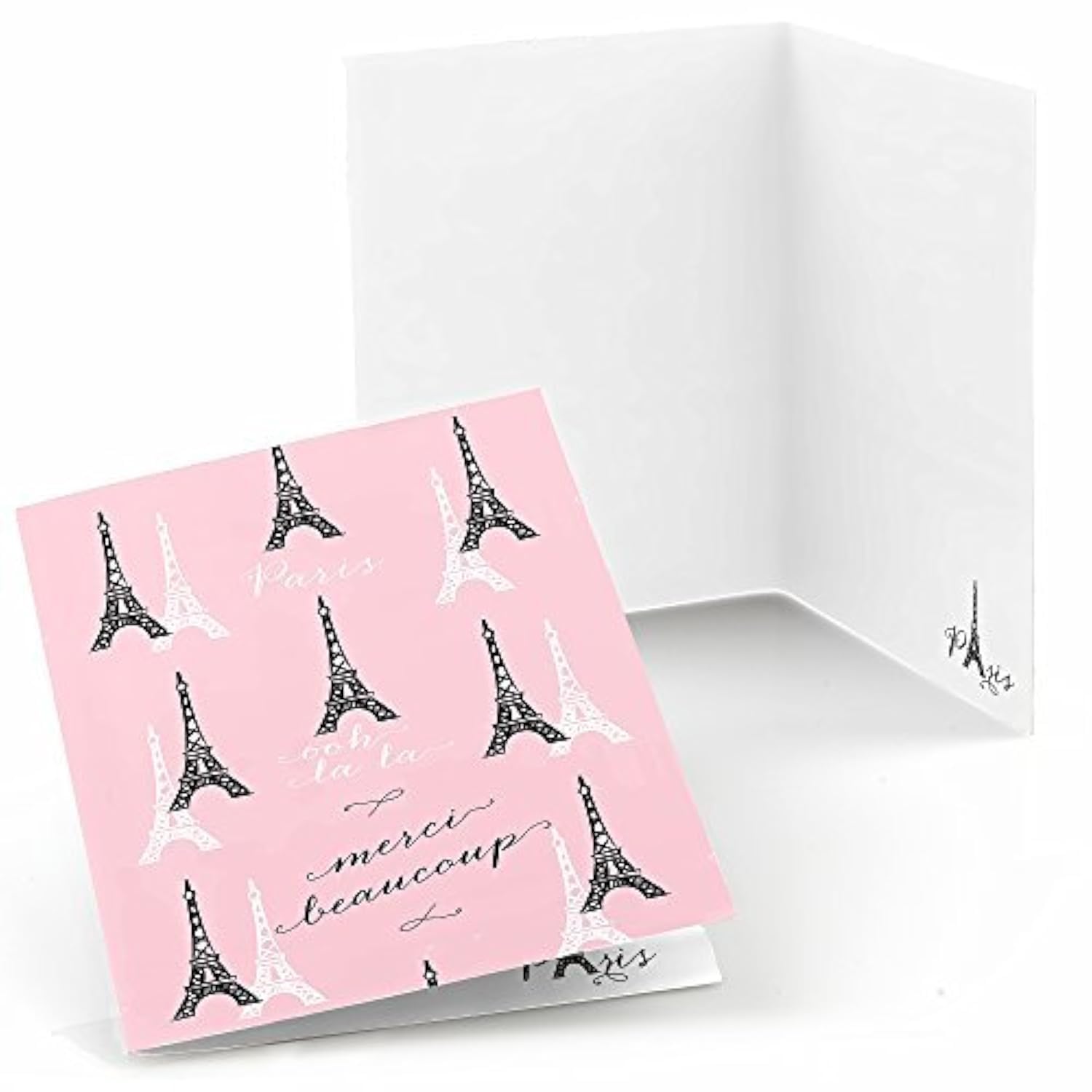 Big Dot of Happiness Paris, Ooh La La - Paris Themed Baby Shower or Birthday Party Thank You Cards (8 count)