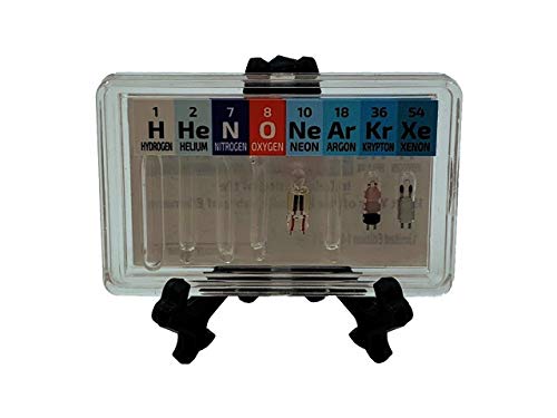 Micro Gas Periodic Element Set, Hydrogen, Helium, Nitrogen, Oxygen, Neon, Argon, Krypton, Xenon, Limited Edition Set, Great for Collections, Displays, Education and Gifts