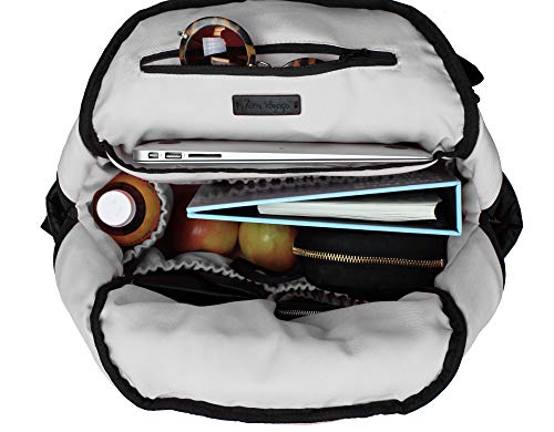7AM Voyage Diaper Bag Backpack - Large & Compact Laptop Bag for Men & Women, Multifunctional Waterproof Laptop Backpack with Adjustable Shoulder Straps | Travel Organizer (Heather Grey)