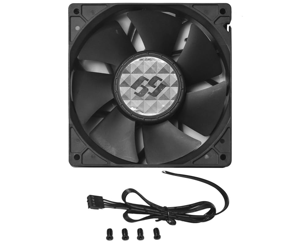 Bgears b-Blaster 140x38 (PWM Version) Extreme Cooling Gaming PC & Mining Machine Fan, Hi-Speed 5200RPM w/Airflow of 308 CFM, 2 Ball Bearing Designed for Extended Life & high Performance, 4 Wire Black