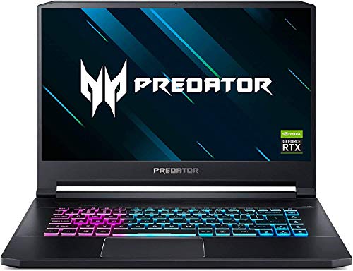 Acer Predator Triton 500 Thin & Light Gaming Laptop, Intel Core i7-9750H, GeForce RTX 2060 with 6GB, 15.6" Full HD 144Hz 3ms IPS Display, 16GB DDR4, 512GB PCIe NVMe SSD, RGB Keyboard (Renewed)