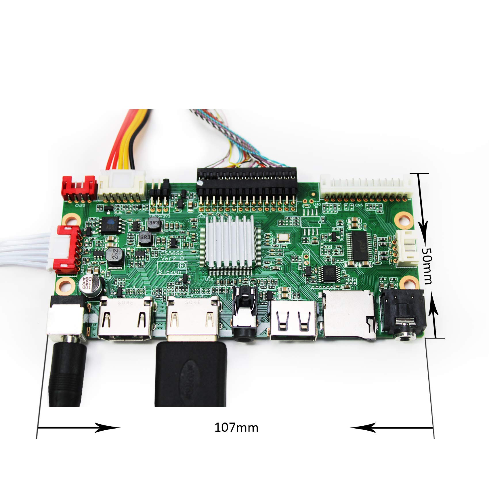 VSDISPLAY 12.3" 12.3 Inch 1920x720 FHD IPS LCD Screen HSD123KPW2-D10 with HD-MI USB SD Card LCD Controller Board VS-56S2 Multimedia Supports MP4