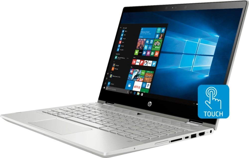 HP Pavilion X360 2-in-1 2019 Flagship 14" Full HD IPS Touchscreen Laptop/Tablet, Intel Quad-Core i5-8250U 8GB DDR4 128GB SSD 802.11ac Bluetooth 4.2 Fingerprint Reader Backlit Keyboard Win 10 (Renewed)