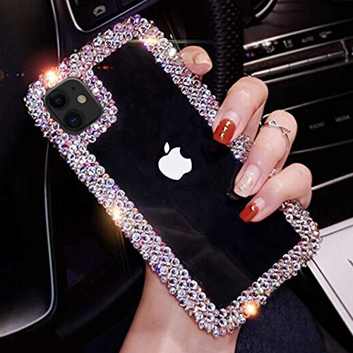 Bonitec Jesiya for iPhone 11 Case 3D Glitter Sparkle Bling Case Luxury Shiny Crystal Rhinestone Diamond Bumper Clear Protective Case Cover Clear for Women