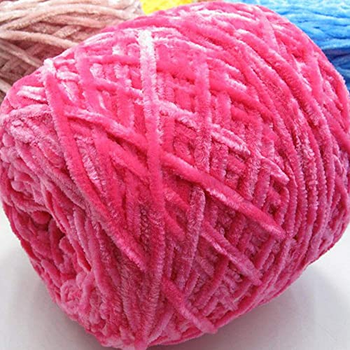 8 oz/250g Chenille Yarn,DIY Velvet Chenille Yarn,Bulky Luxury Coffee Brown Chenille Yarn for Crochet Hat Scarf