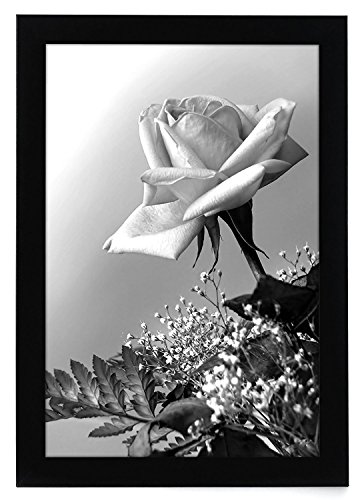 Americanflat 12x18 Poster Frame, Black & 8x12 Picture Frame in Black with Shatter Resistant Glass - Horizontal and Vertical Formats for Wall and Tabletop