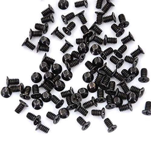 Durable Flexible 100pcs PC Case 32 * 6mm Hard Drive HDD Caddy Hot Swap Server Tray Mount Screw Flat Countersunk Head DIY Computer (Color : Black)
