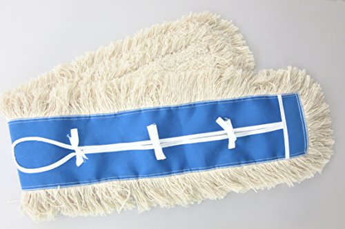 48" Industrial Strength Washable Cotton Dust Mop Refill Replacement Head for Home & Commercial Use for 48 Inch Frame Cleans Hardwood Laminate Concrete or Other Floor Systems