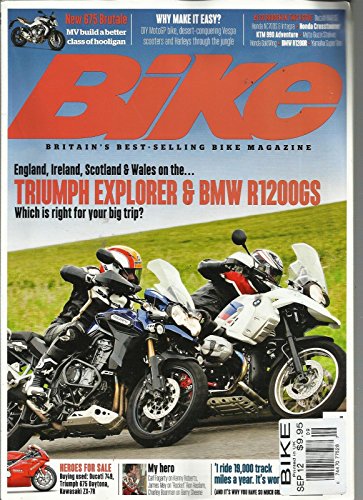 BIKE, SEPTEMBER, 2012 (BRITAIN'S BEST SELLING BIKE MAGAZINE)