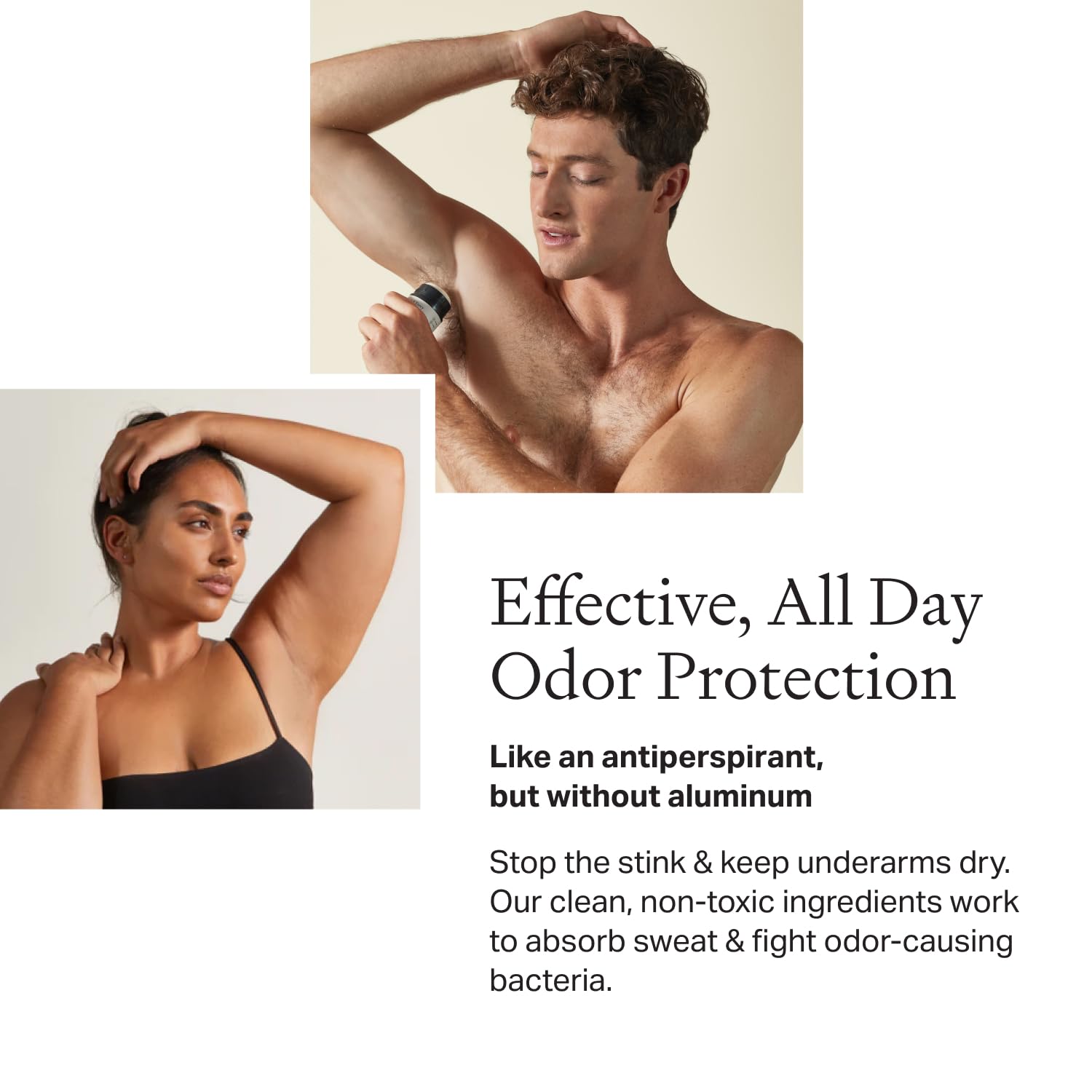 Each & Every All Natural Deodorant for Men & Women - Aluminum-Free, Sensitive Skin, Plant-Based, Baking Soda-Free, Long Lasting 24 Hr Odor Control - Lavender & Lemon Travel Size (2 Pack, 2.5oz)