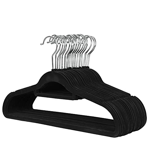 360 Degree Velvet Clothes Suit/Shirt/Pants Velvet Hangers Black Fabr Clotheshanger Hangers Clothes Hangers Clothing Hangers Hanger Rack Storage Hangers Closet Clothes Organizer