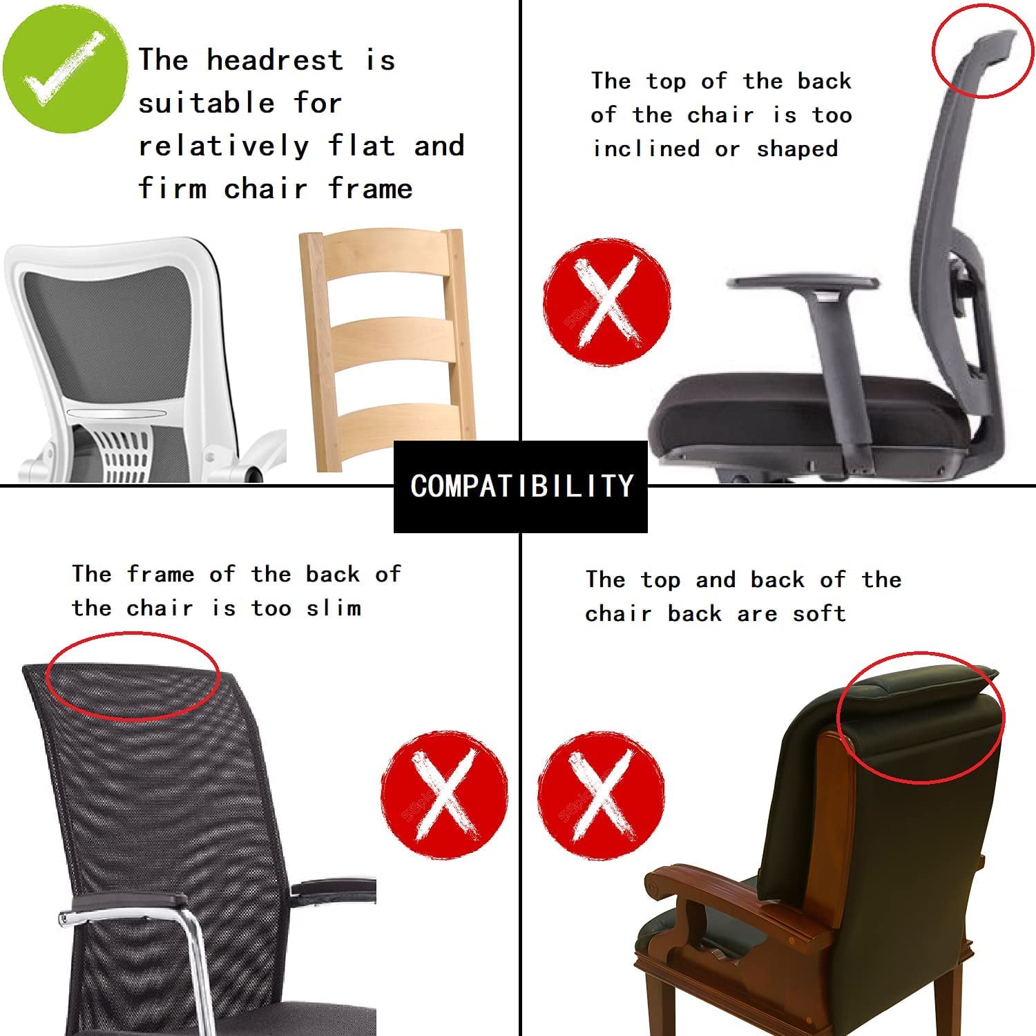 Starswirl Chair Head-Rest Attachment,Black Mesh & Nylon Frame | ONLY - Chair Not Included