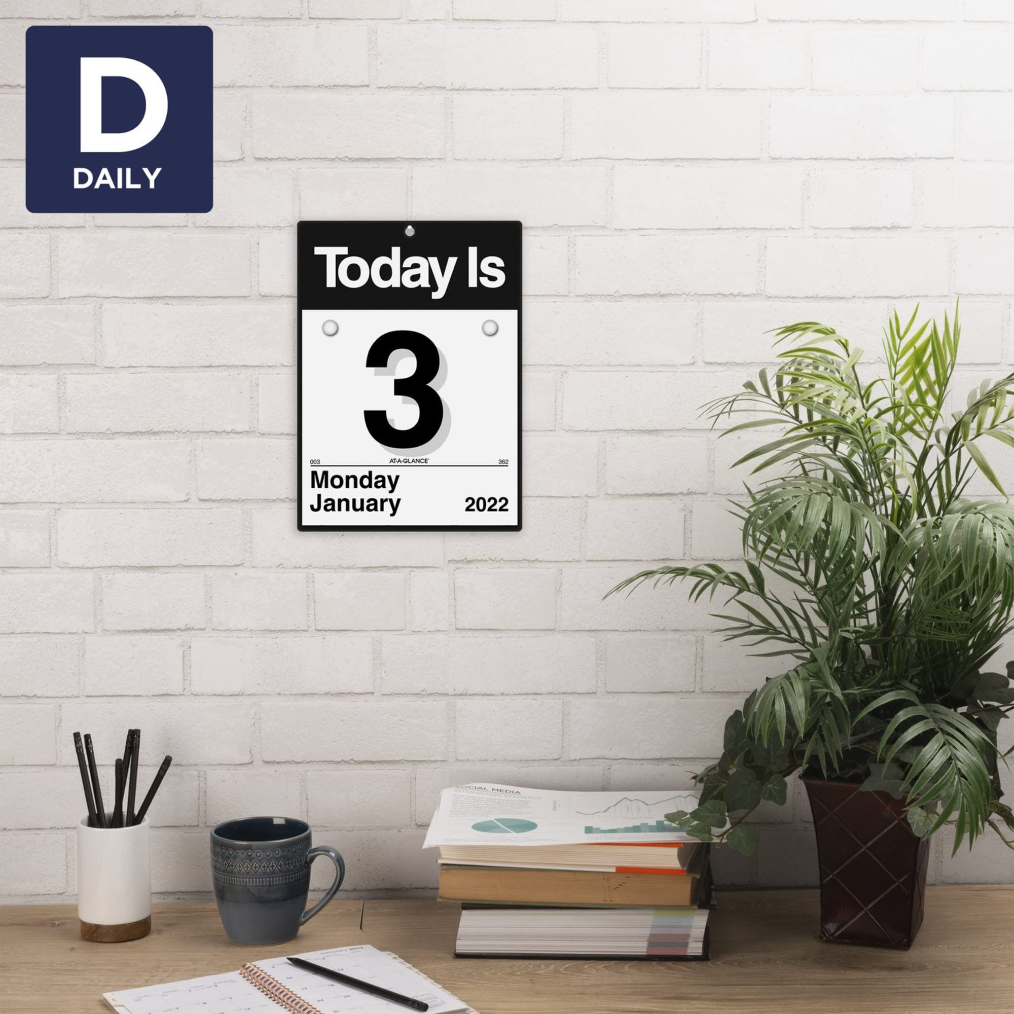 2022 “Today is” Daily Wall Calendar Refill by AT-A-GLANCE, 6" x 6", Small (K150)