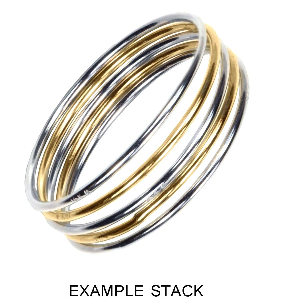 14K Gold Ultra Thin Round Stacking Ring Size 5 1/2
