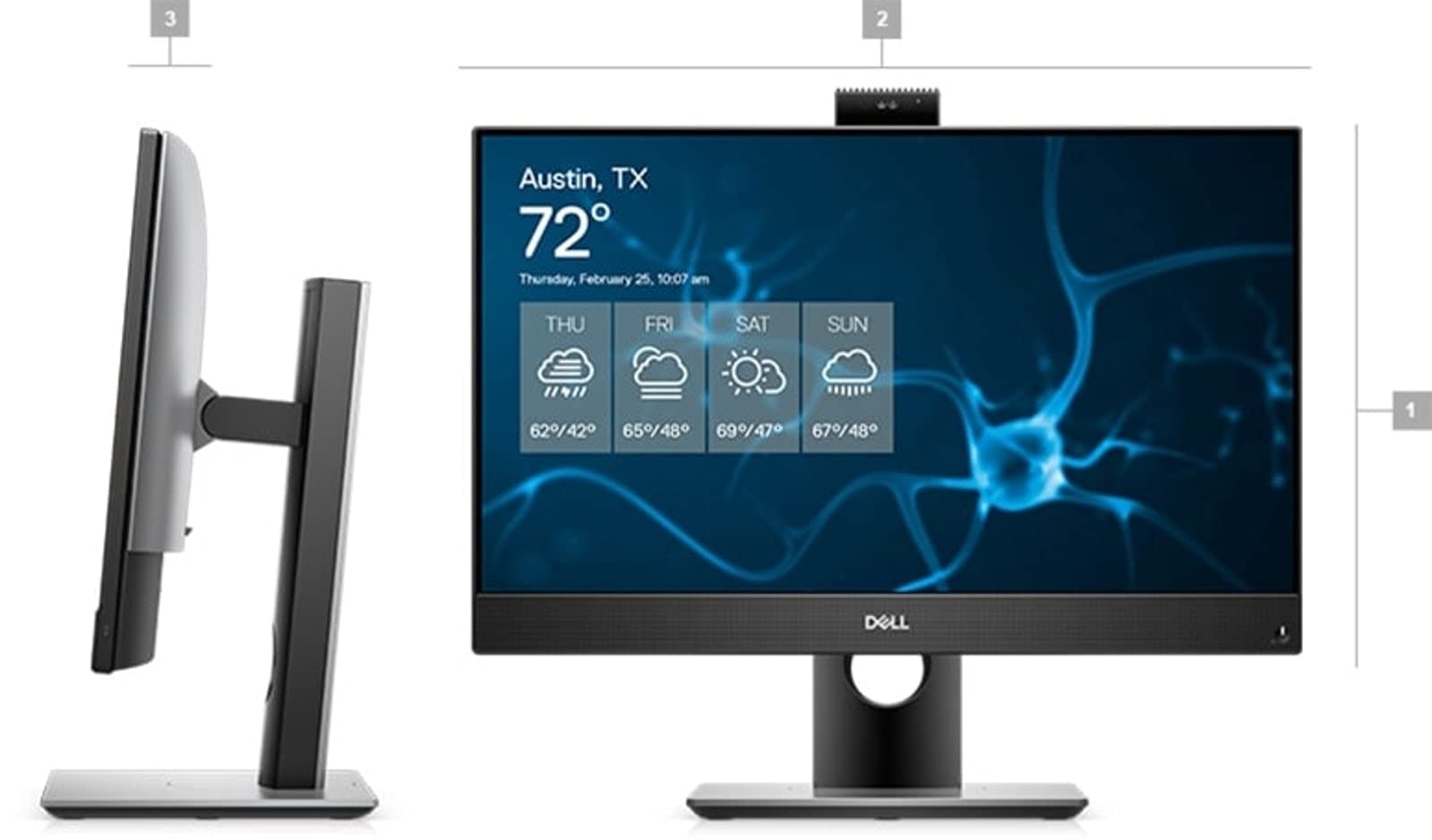 Dell OptiPlex 7480 AIO 23.8 - Intel Core i7 10th Gen - i7-10700 - Eight Core 4.8Ghz - 512GB SSD - 16GB RAM - 1920x1080 FHD - Windows 10 Pro (Renewed)