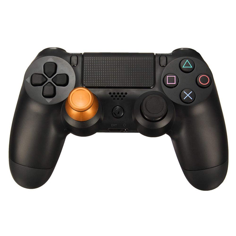 2PCs Replacement Rocker Metal Analog Joystick Thumbstick Mushroom Caps Repair for PS4 PS3 Xbox One (Gold)