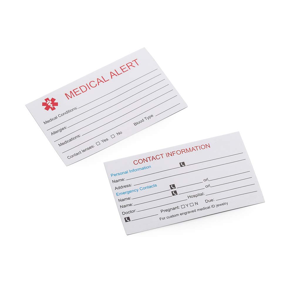 2Pcs Rose Gold Medical Alert ID Tag for Medical Alert Bracelet | Curved Comfort Design - Free Customize Engraved Medical Tag Set