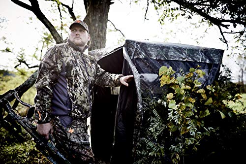 Ameristep Pro Series Extreme View Hub Blind | 3-Person Hunting Blind in Mossy Oak Country DNA Camo