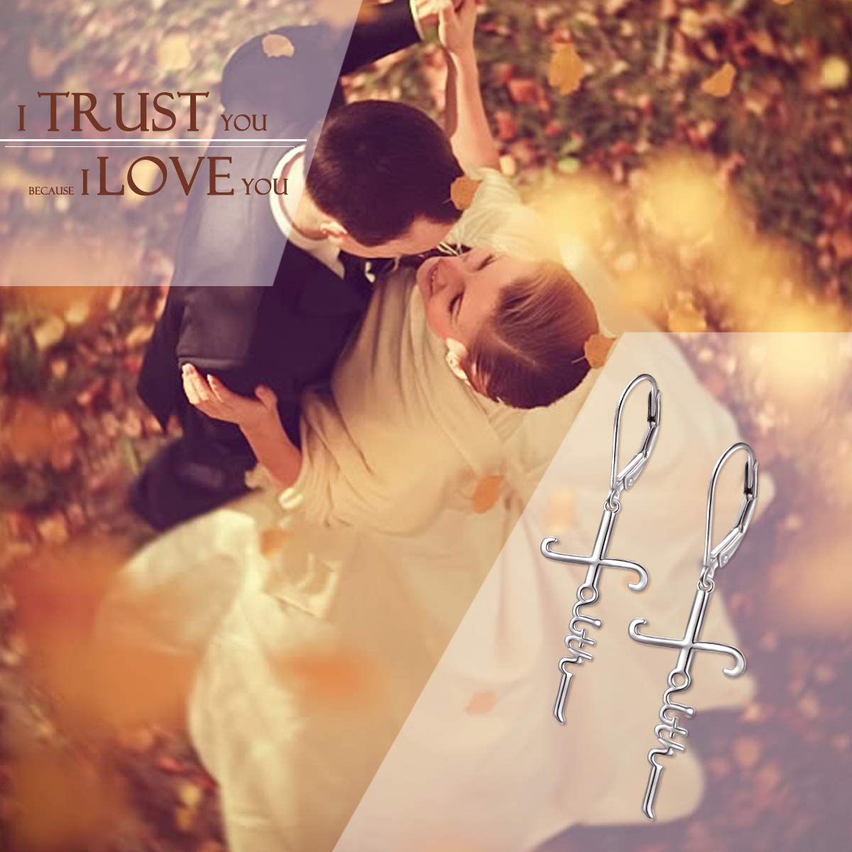 925 Sterling Silver Infinity Love of God Simple Dainty Religious Faith Cross Dangle Fishhook Earrings for Women Christian Easter Jewelry
