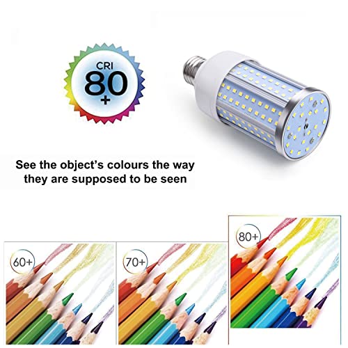 2 Pack 200W Equivalent LED Corn Light Bulb 3000 Lumen 6500K 30W Cool Daylight