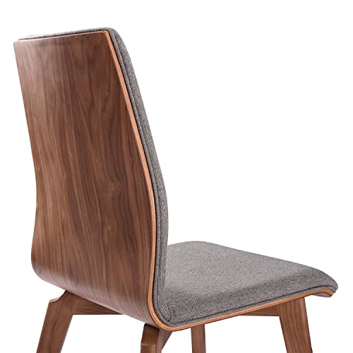 Armen Living Archie Modern Fabric Upholstery Dining Room Kitchen Accent Chairs - Set of 2, Gray, 18.5" Seat Height