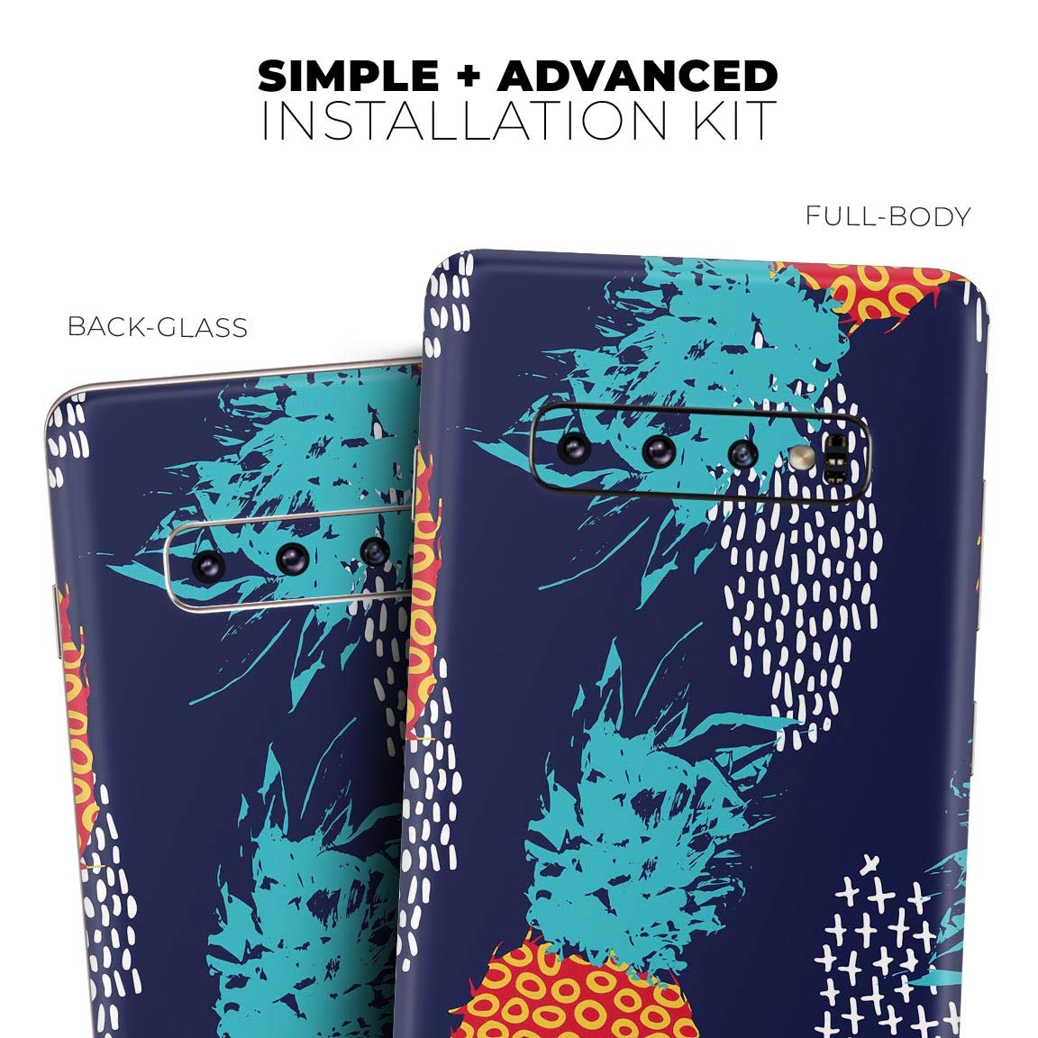 DesignSkinz Retro Summer Pineapple v4 Protective Vinyl Decal Wrap Skin Cover Compatible with The Samsung Galaxy S20 (Screen Trim & Back Glass Skin)