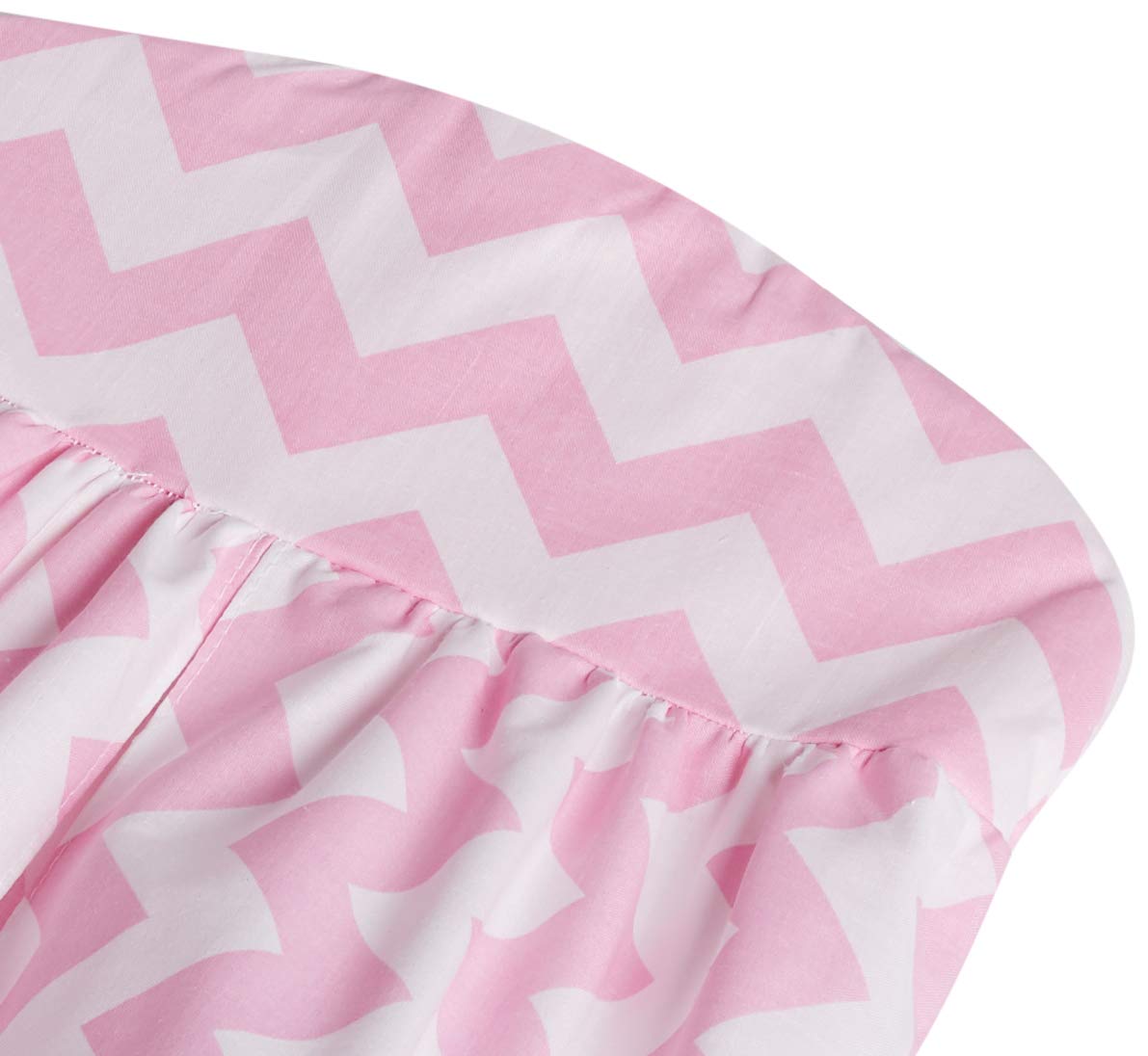 Baby Doll Bedding Chevron Dot Diaper Stacker, Pink