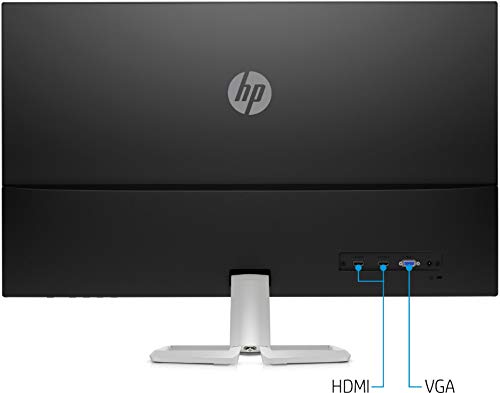 hp 27” Full HD 1080p IPS LED Ultra-Slim Monitor, AMD FreeSync, HDMI & VGA Ports, Natural Silver, + Nly 4K HDMI Cable Bundle