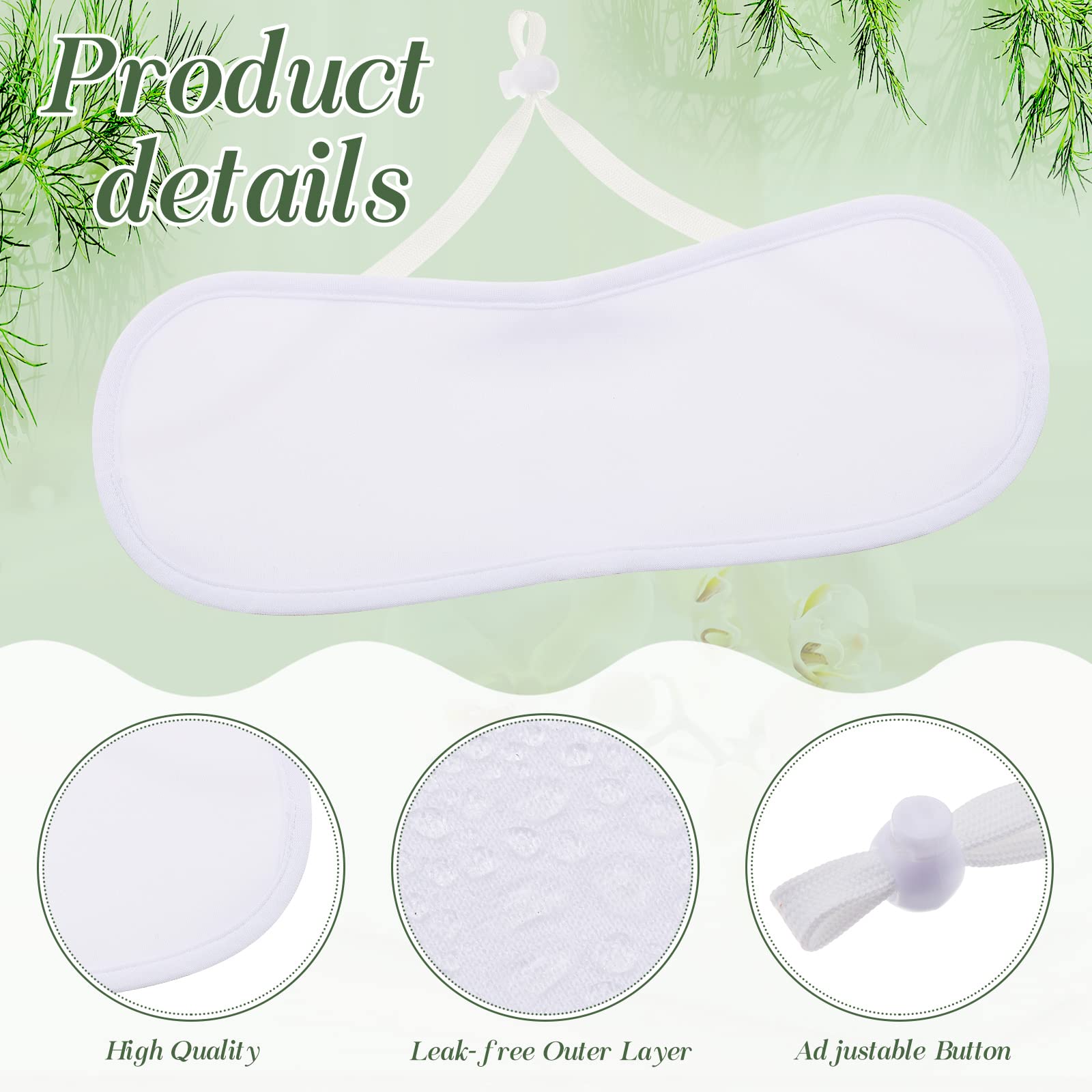 2 Pieces Castor Oil Wrap Reusable Thyroid Neck Wrap for Men Women, Castor Oil Not Included (White)
