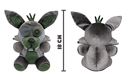 XSmart Mall | Phantom Foxy/Foxy Plush/Burnt Foxy | Special Version/Fan Made | Black | Night Plush Toy, Stuffed Animal, Gifts for Kid, Girls, Boys | 6"