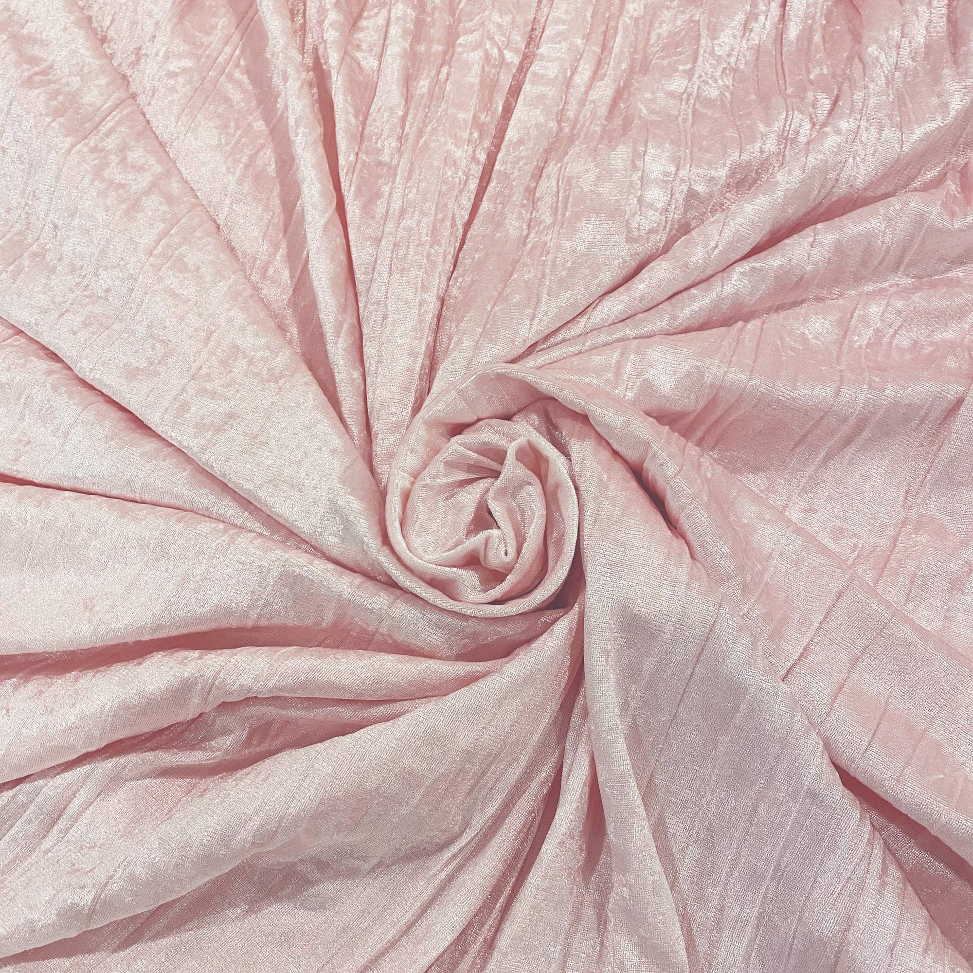 Sweet Jojo Designs Pink Floral Vintage Lace Baby Girl Nursery Crib Bedding Set - 4 pieces - Solid Light Blush Crinkle Crushed Velvet Luxurious Elegant Princess Boho Shabby Chic Luxury Flower Ruffle