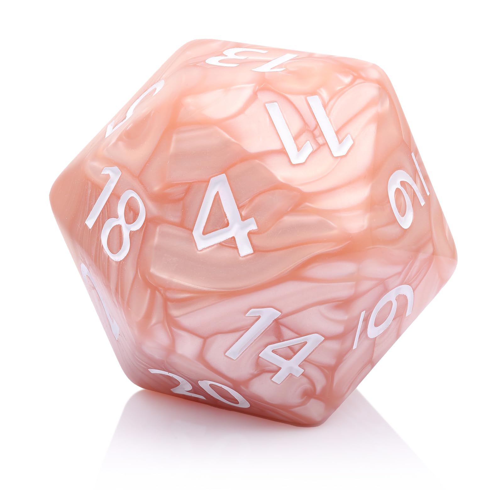 20 Sided DND Dice,D20 Giant Polyhedral Dice,55mm Titan Large Pearl Color D20 Dice,20 Sided Cube D&D Dice Set for Dungeons and Dragons, RPG, MTG Table Games(Black-Pearl Series)