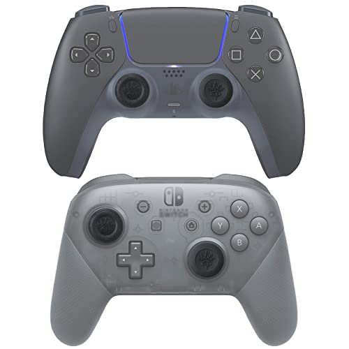 9CDeer Performance Joystick Analog Stick Thumb Grips Set of 6 Compatible with PS5, PS4, Xbox Series X/S Xbox One, Switch Pro Controller Black & Blue