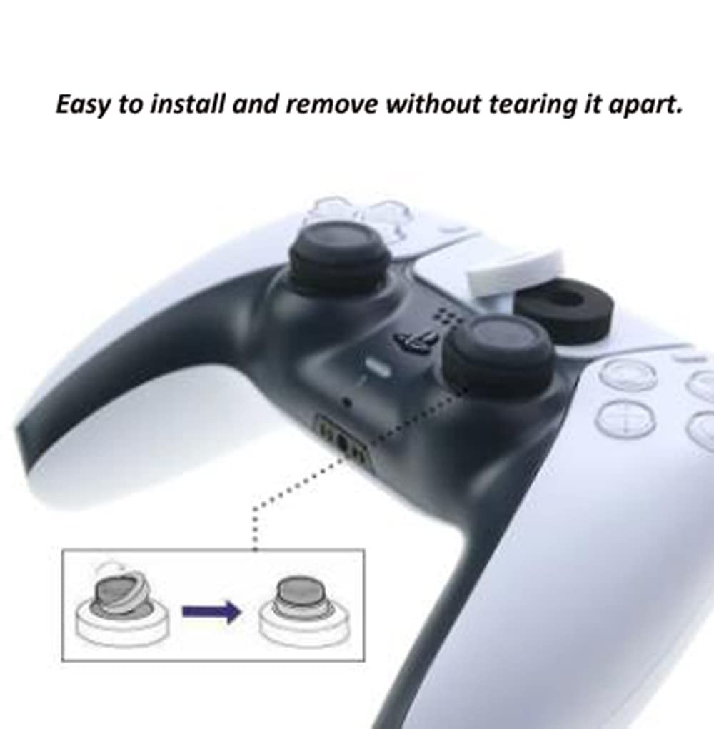 2 Sets FPS Aim Assist Thumb Stick Rings for PS5 Controller Improve Accuracy / Hard Soft Easy Precise Ring
