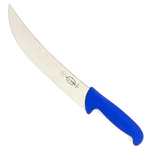 F. Dick Ergogrip 10 Inch Cimeter With Diammark Dual Action Knife Sharpener - High-Carbon Stainless Steel Blade - Ergo Handle - Professional Butcher Knife - Knife Made In Germany