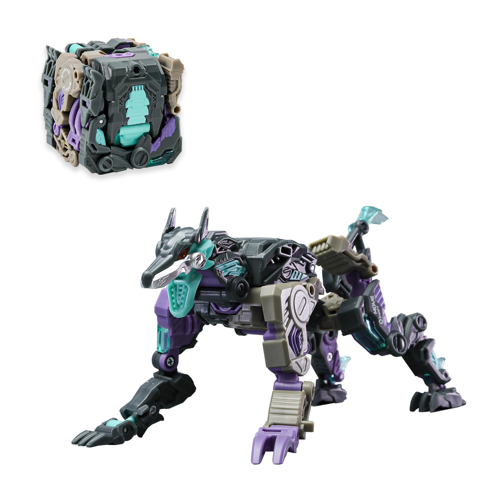 52TOYS Beastbox BB-31 FirmHand Wolf Deformation Toys Action Figure, 2/6.9inch 2 in 1 Collectible Deformation Boy Toys for Party Birthday Gifts, Ages 15 and Up
