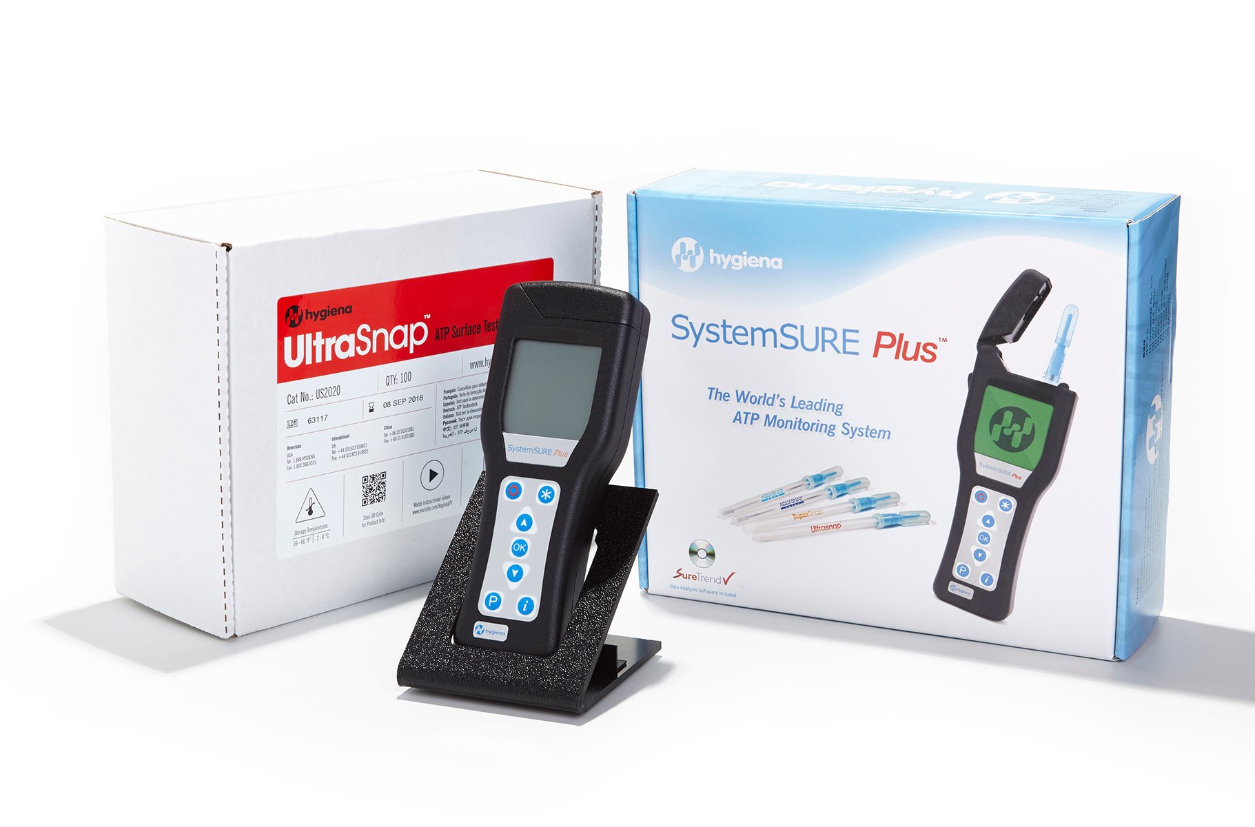 Bio Shield Tech Hygiena SystemSURE Plus Luminometer, Includes 100 UltraSnap Test Swabs Portable, ATP Bio-Contamination Testing Meter with SureTrend Software