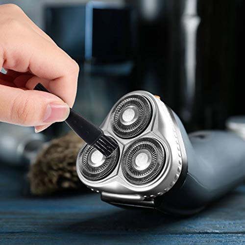 8 Pieces Shaver Brush Razor Cleaning Brush Electric Double Sided Trimmer Shaver Brush Cleaner Set Nylon Bristles PP Handle
