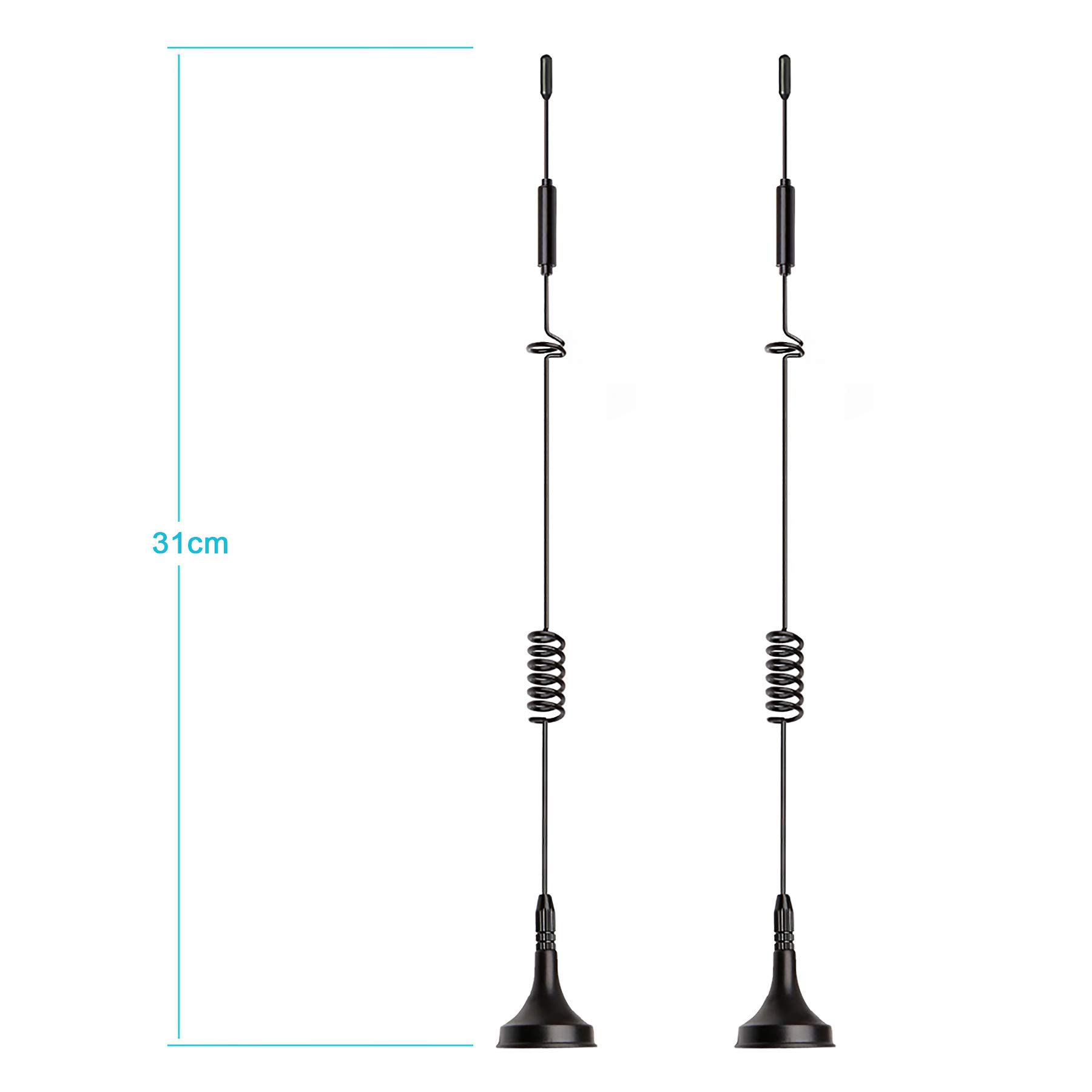 Bingfu 4G LTE Antenna 8dBi Magnetic Base MIMO SMA Male Antenna (2-Pack) Compatible with 4G LTE Wireless CPE Router Cellular Gateway Industrial IoT Router