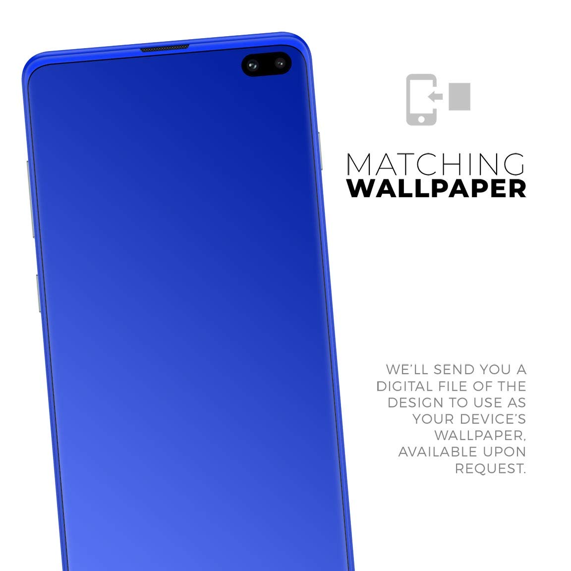 DesignSkinz Solid Royal Blue Protective Vinyl Decal Wrap Skin Cover Compatible with The Samsung Galaxy S20 (Screen Trim & Back Glass Skin)