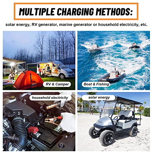 12V Lithium Battery-50Ah Lithium Phosphate Iron LiFePO4 Deep Cycle Battery,50A BMS,4000+ Cycles,Perfect for RV,Trolling Motor,Home Storage,Solar Power System and Outdoor Camping