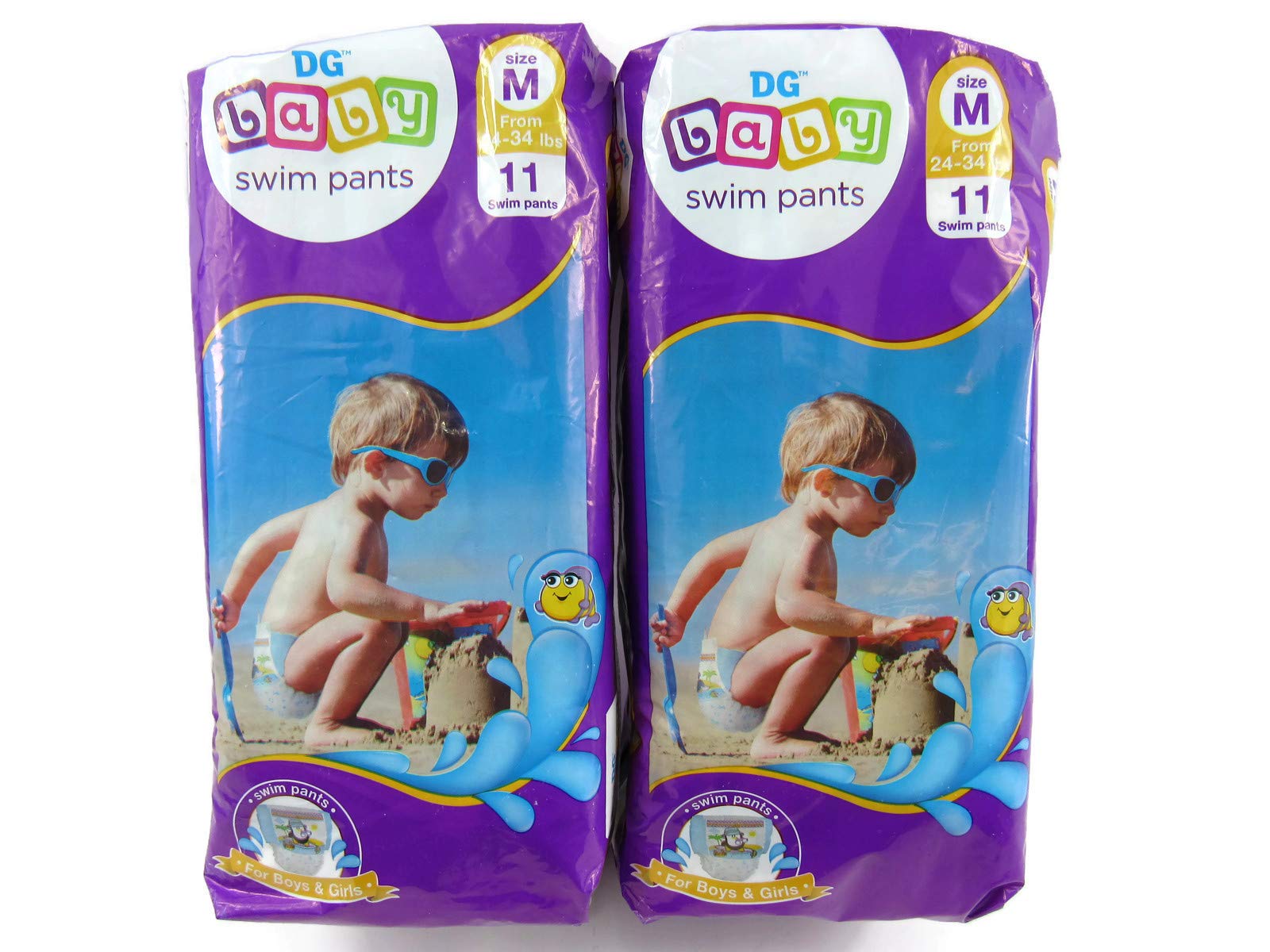 Baby Swim Pants Medium 24-34 Lbs (2 Packs)