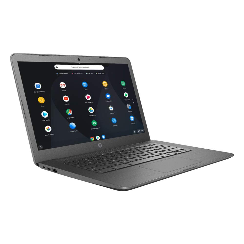 HP 2021 Chromebook 14 Inch Non-Touch Laptop, AMD A4-9120C up to 2.4 GHz, 4GB DDR4 RAM, 32GB eMMC, WiFi, Bluetooth, Webcam, Chrome OS, Gray + NexiGo 32GB MicroSD Card Bundle
