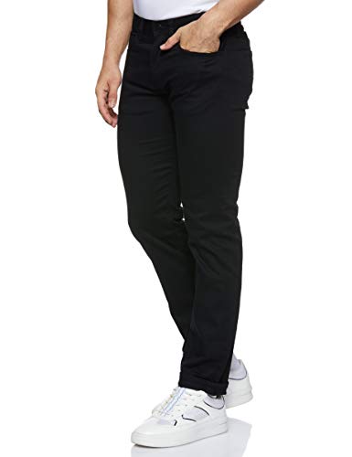 A|X ARMANI EXCHANGE Men's Straight Fit Denim Jeans, Black, 30