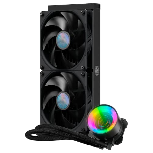 Cooler Master MasterLiquid ML280 Mirror Close-Loop AIO CPU Liquid Cooler, ARGB Mirror Pump, Dual Chamber Pump, SickleFlow 140 PWM Fans, AMD Ryzen AM5/AM4, Intel LGA1700*/1200 (MLX-D28M-A14PK-R1)