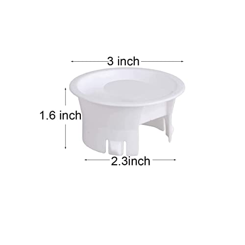 4Pieces Glass Water Pitcher Lids Glass Pitcher Lid Replacement Cap Stoppers for Water Jug Glass Bistro Pitcher,White