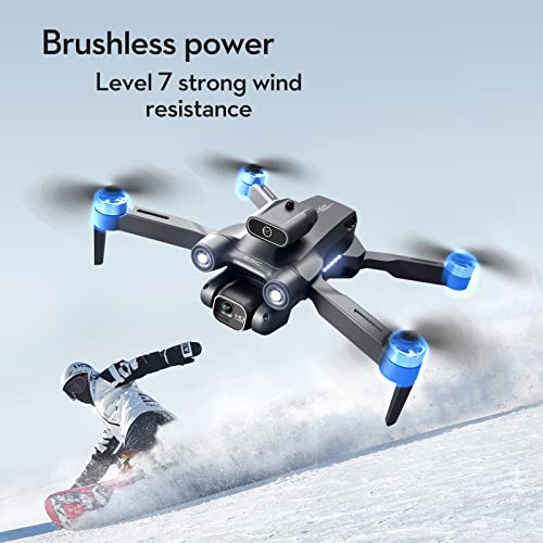 A13 drones with camera for adults 4k HD dual camera Automatic obstacle avoidance One Touch Take-off and Landing Trajectory flight (Black)