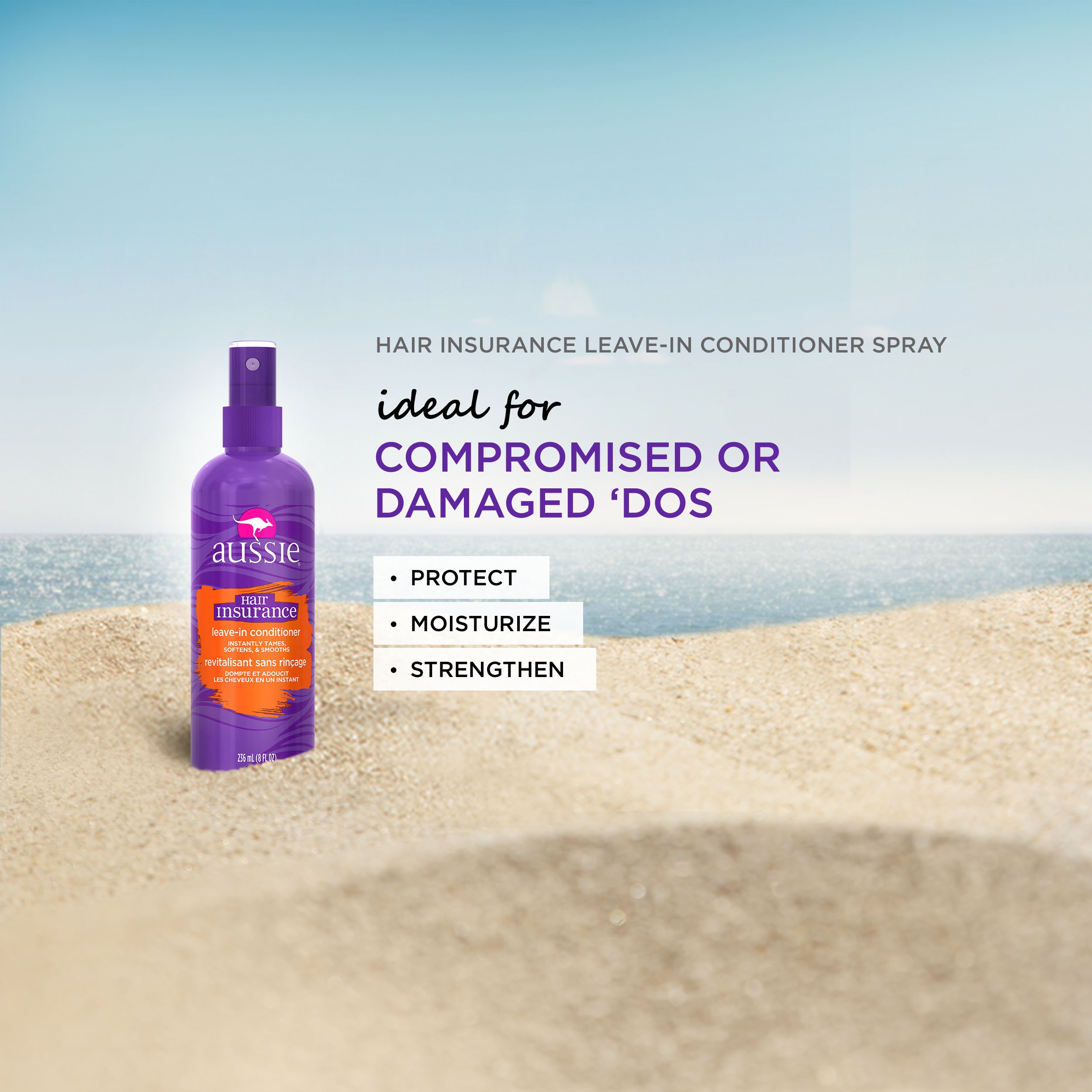 Aussie Hair Insurance Leave-In Conditioner 8 Fluid Ounce